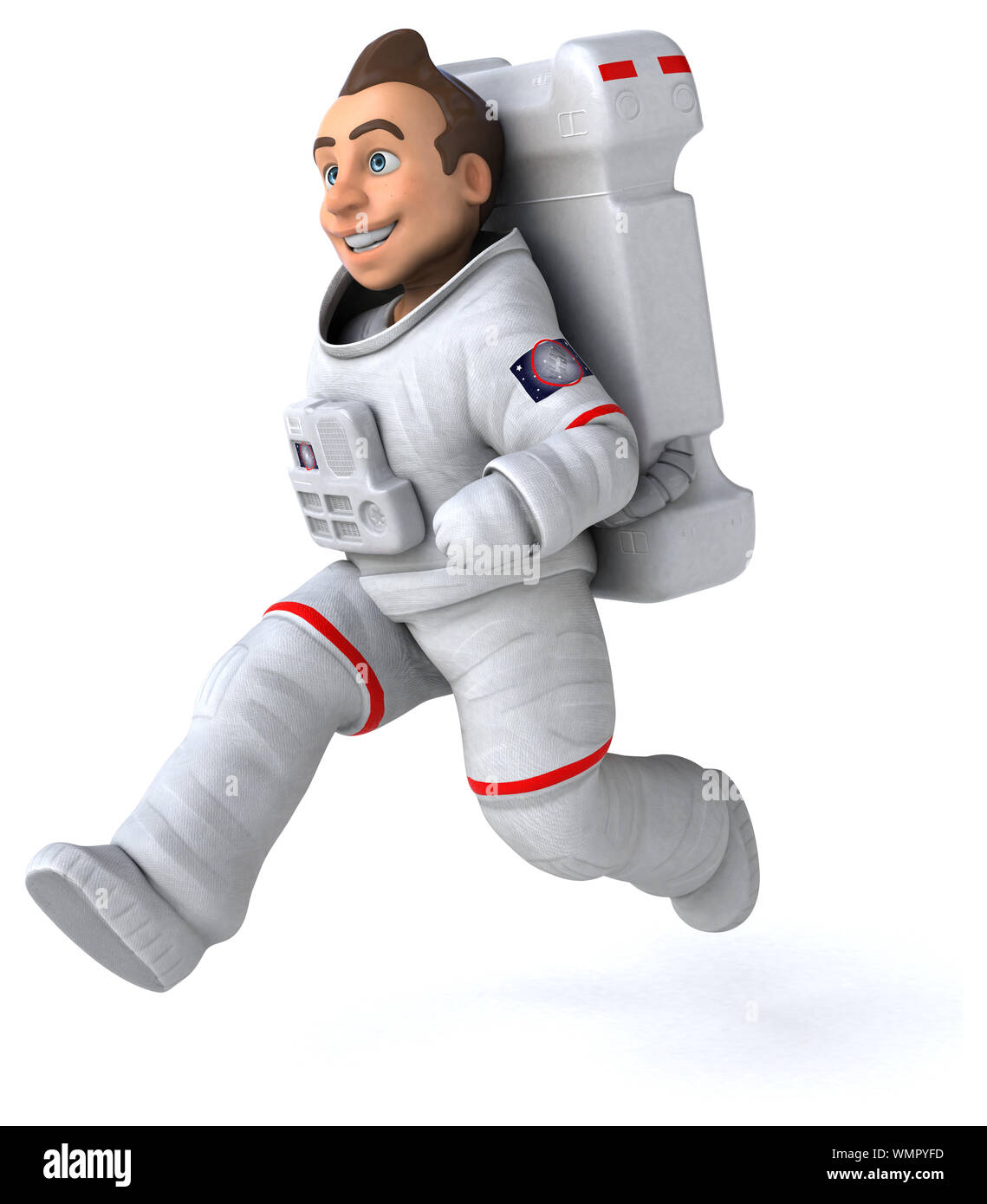 Fun astronaut - 3D Illustration Stock Photo - Alamy