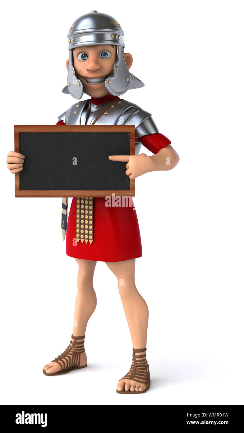 Fun roman soldier - 3D Illustration Stock Photo - Alamy