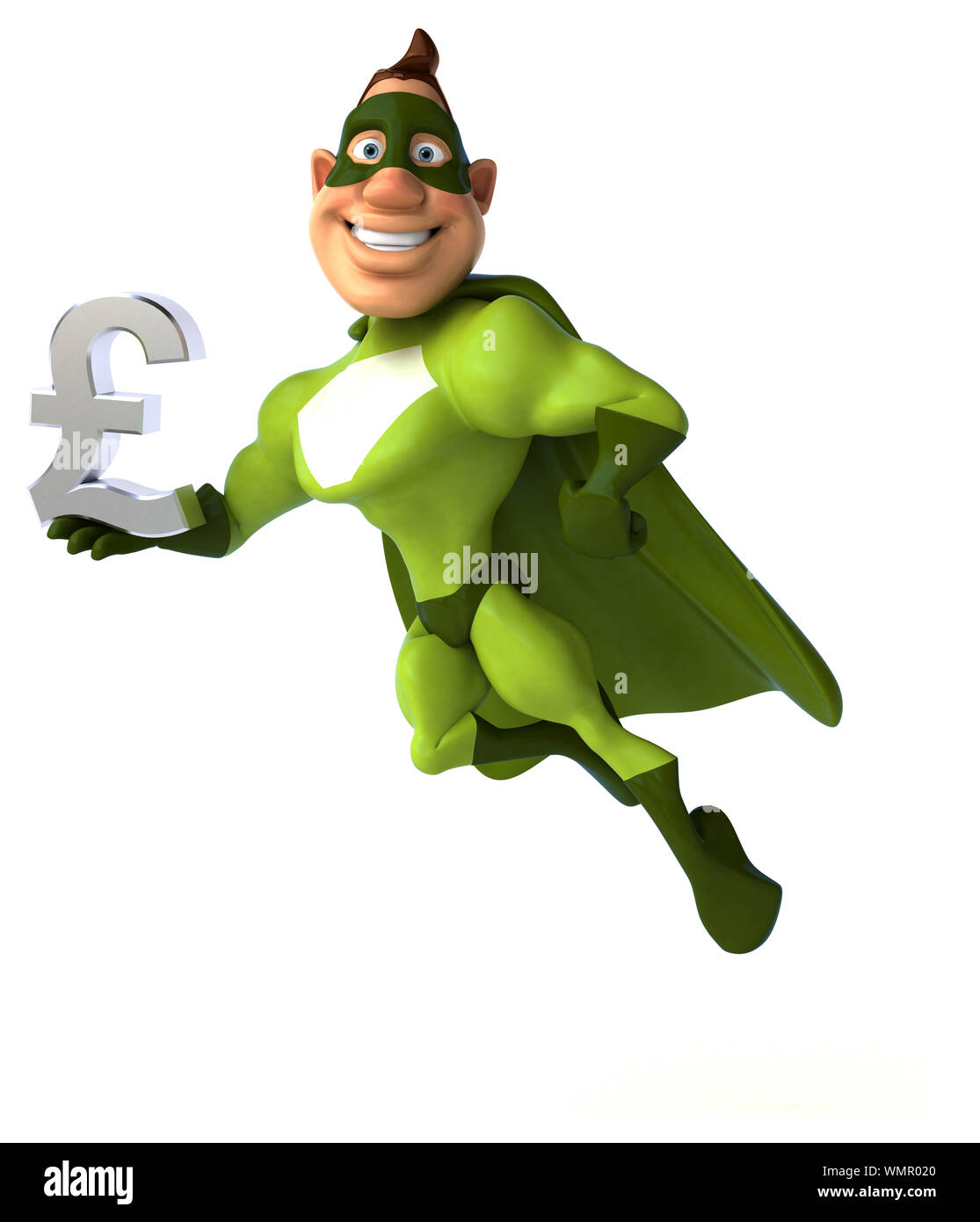 Fun superhero - 3D Illustration Stock Photo - Alamy