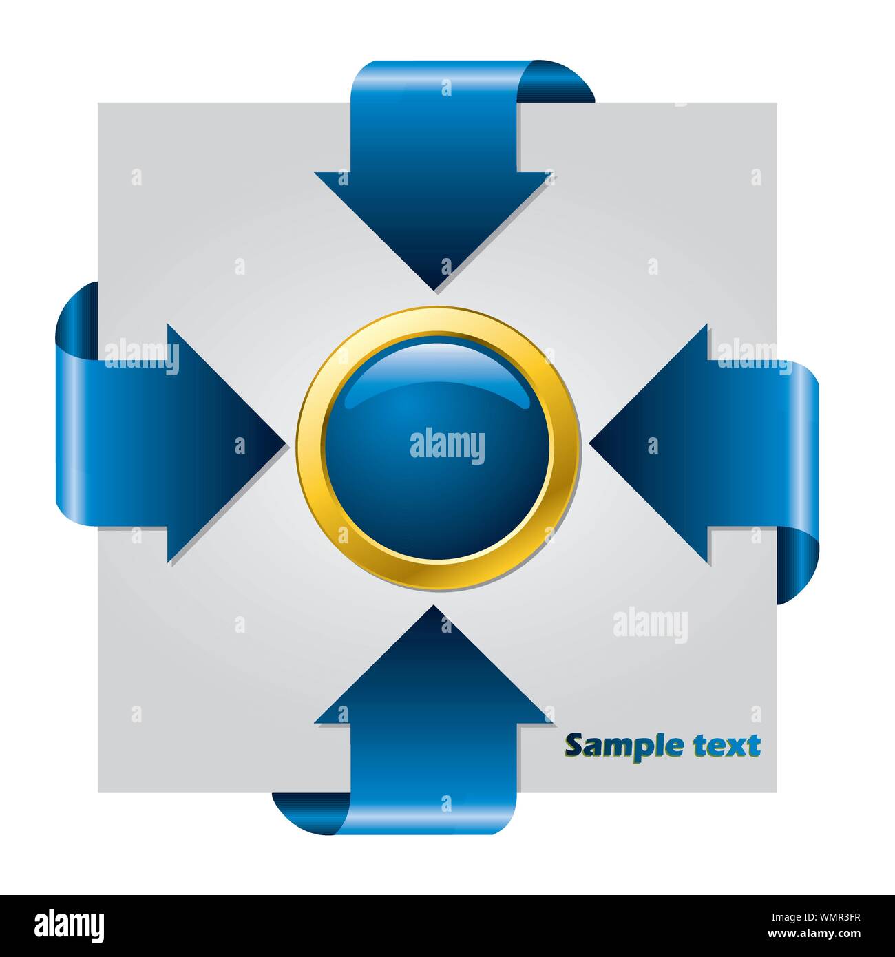 Blue colored arrow presentation brochure Stock Vector Image & Art - Alamy