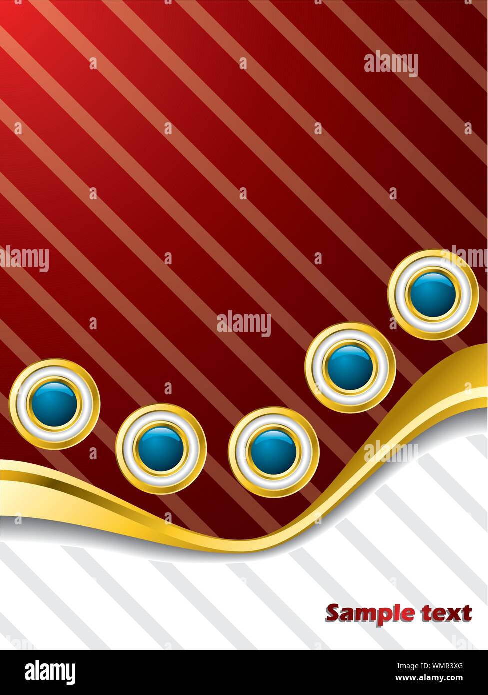 Wavy buttons brochure design Stock Vector Image & Art - Alamy