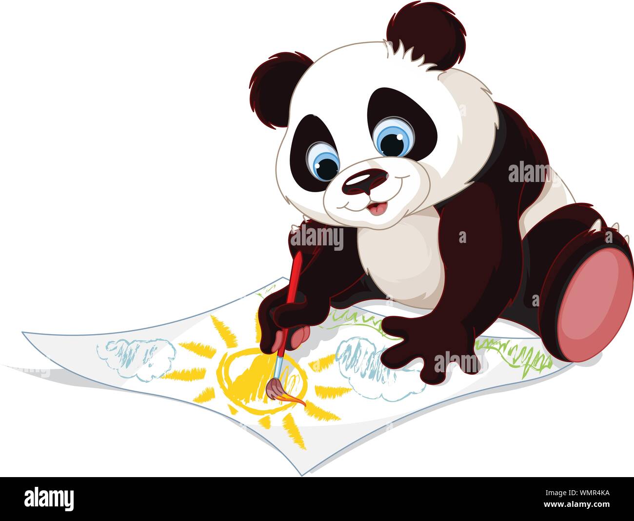Cute panda drawing picture Stock Vector Image & Art - Alamy