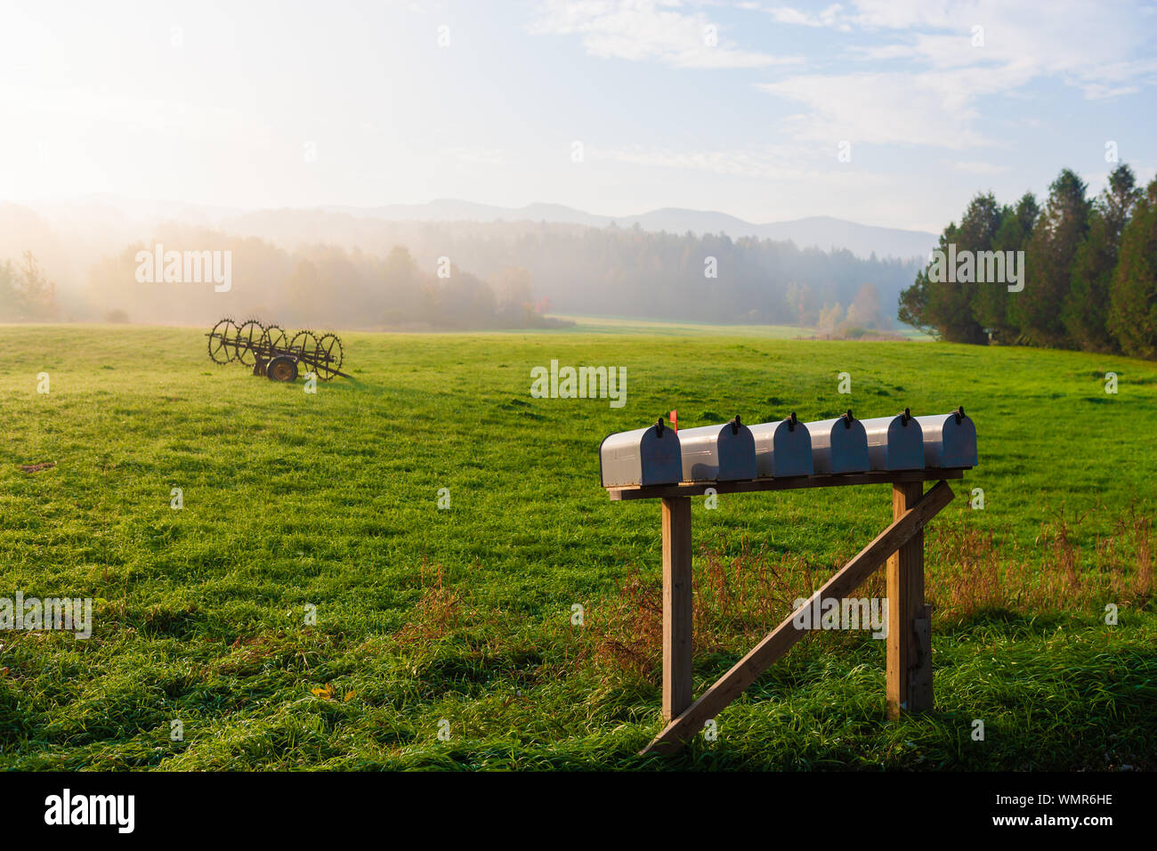 Row mailboxes in rural america hi-res stock photography and images - Alamy