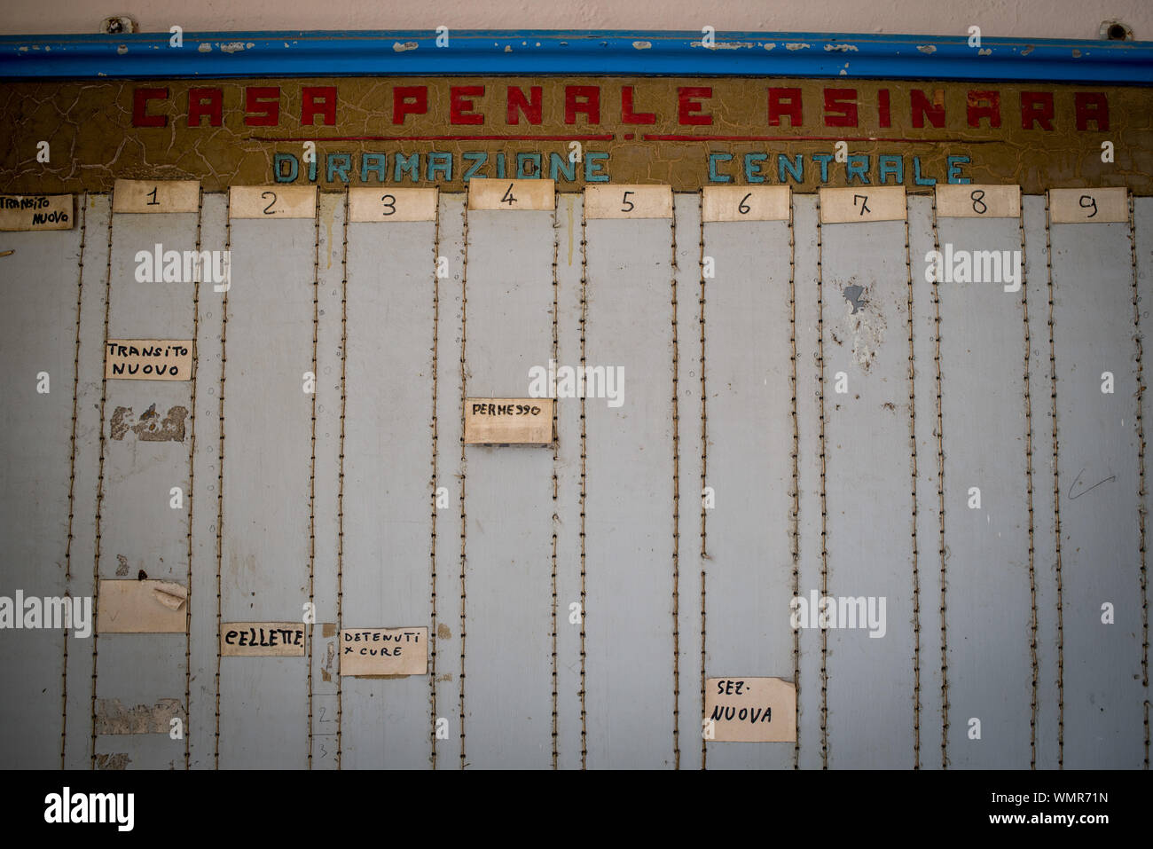 Detaill in former Asinara prison. In the seventies was a maximum ...