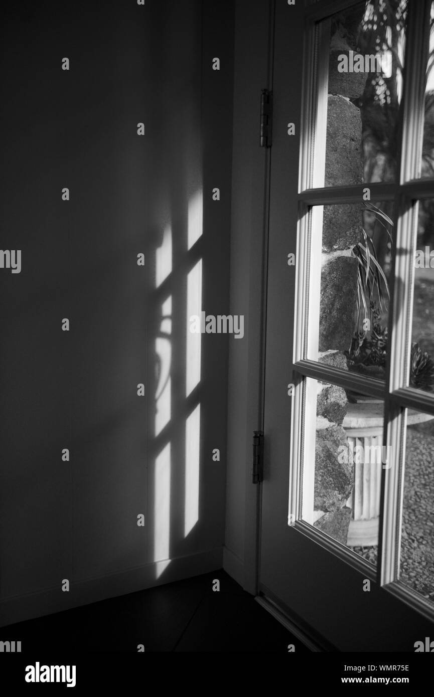 Sunlight through glass Black and White Stock Photos & Images - Alamy