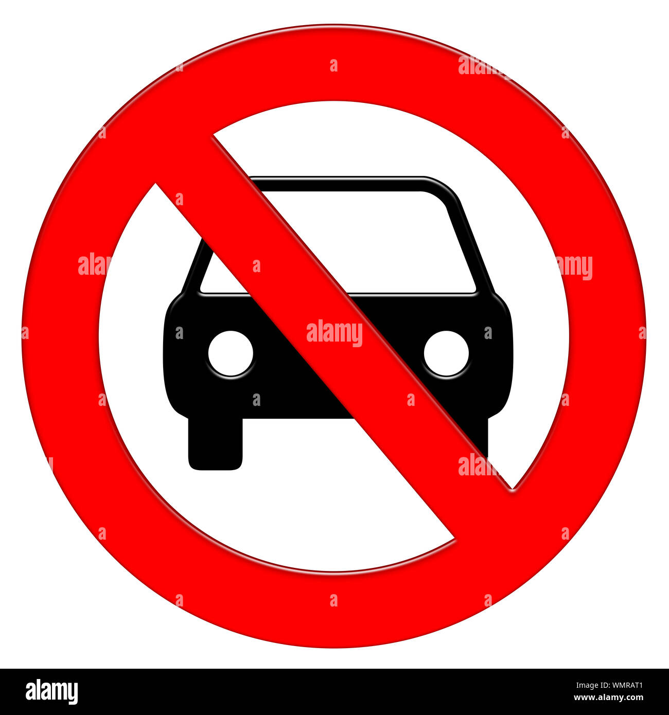 Car prohibition symbol illustration icon Stock Photo - Alamy