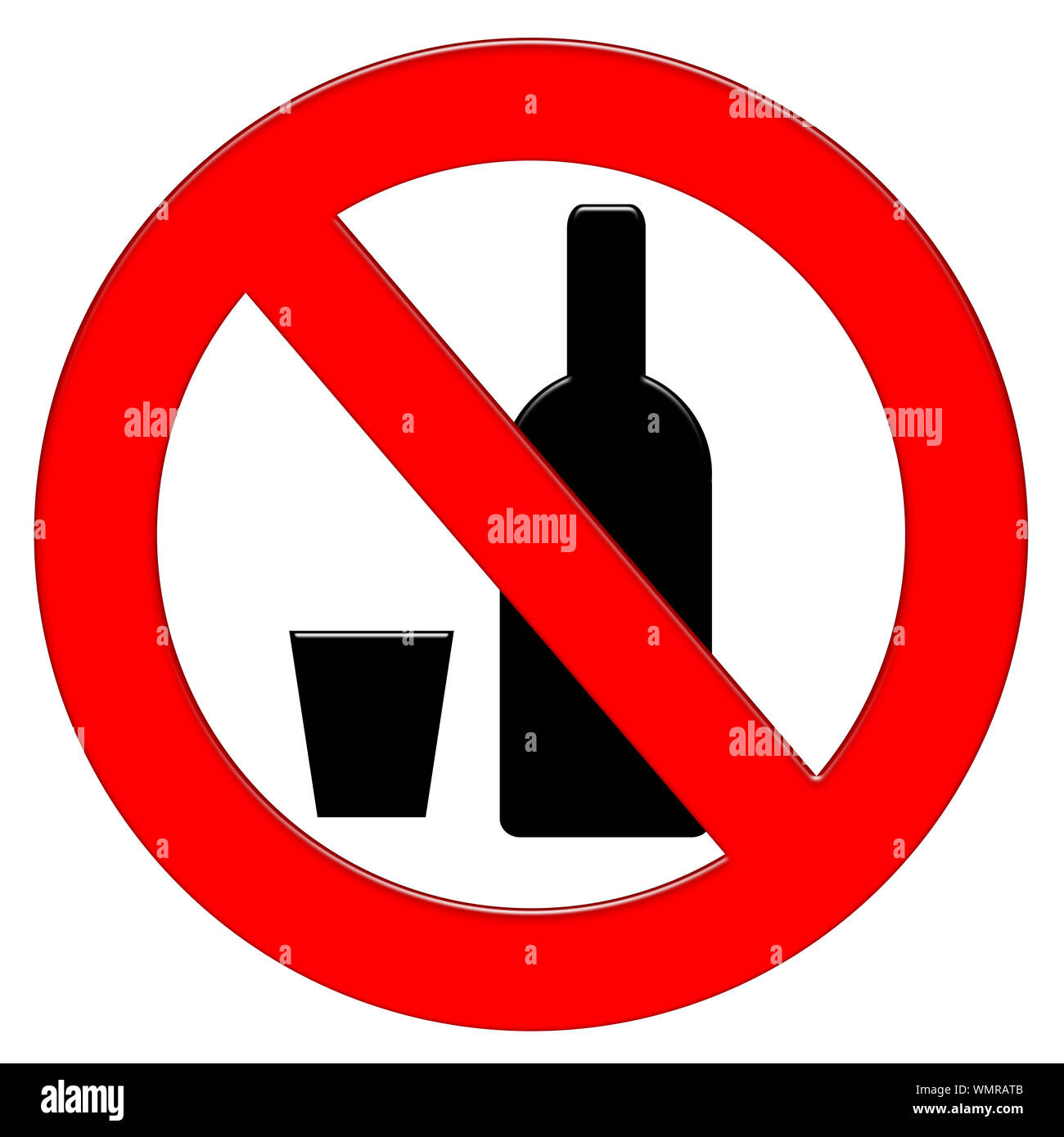 Non-drinking symbol illustration icon Stock Photo - Alamy