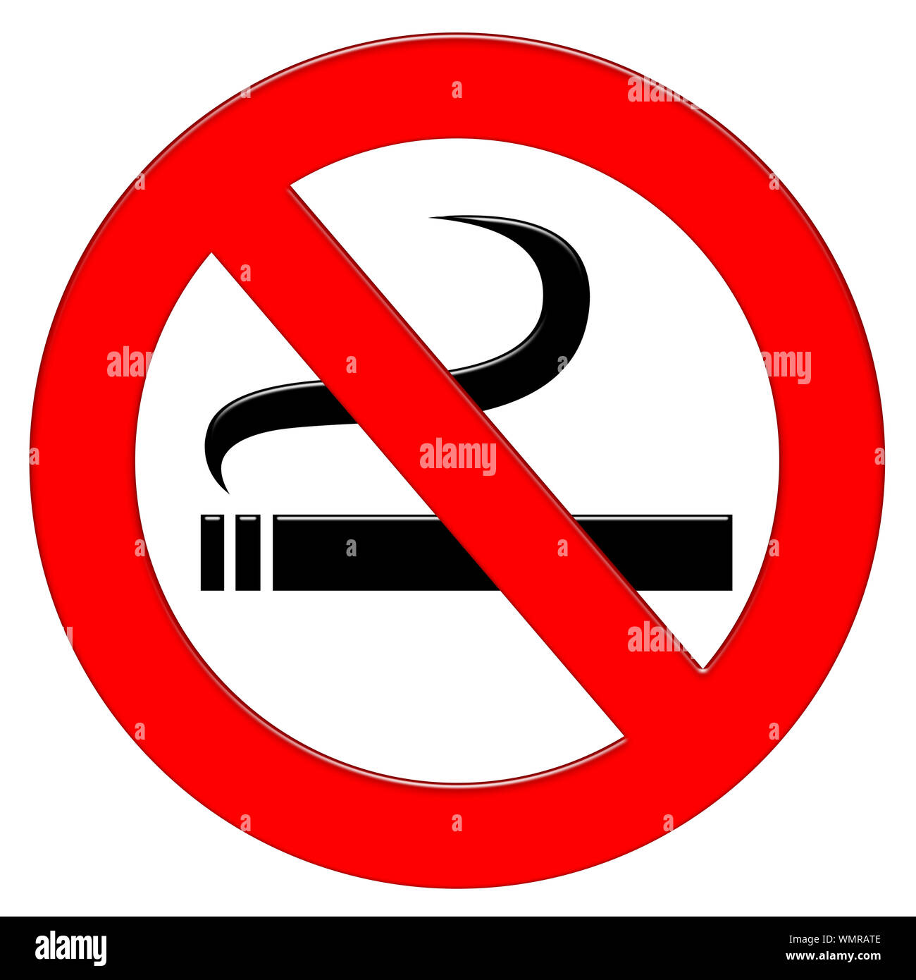 Smoking ban symbol illustration icon Stock Photo - Alamy