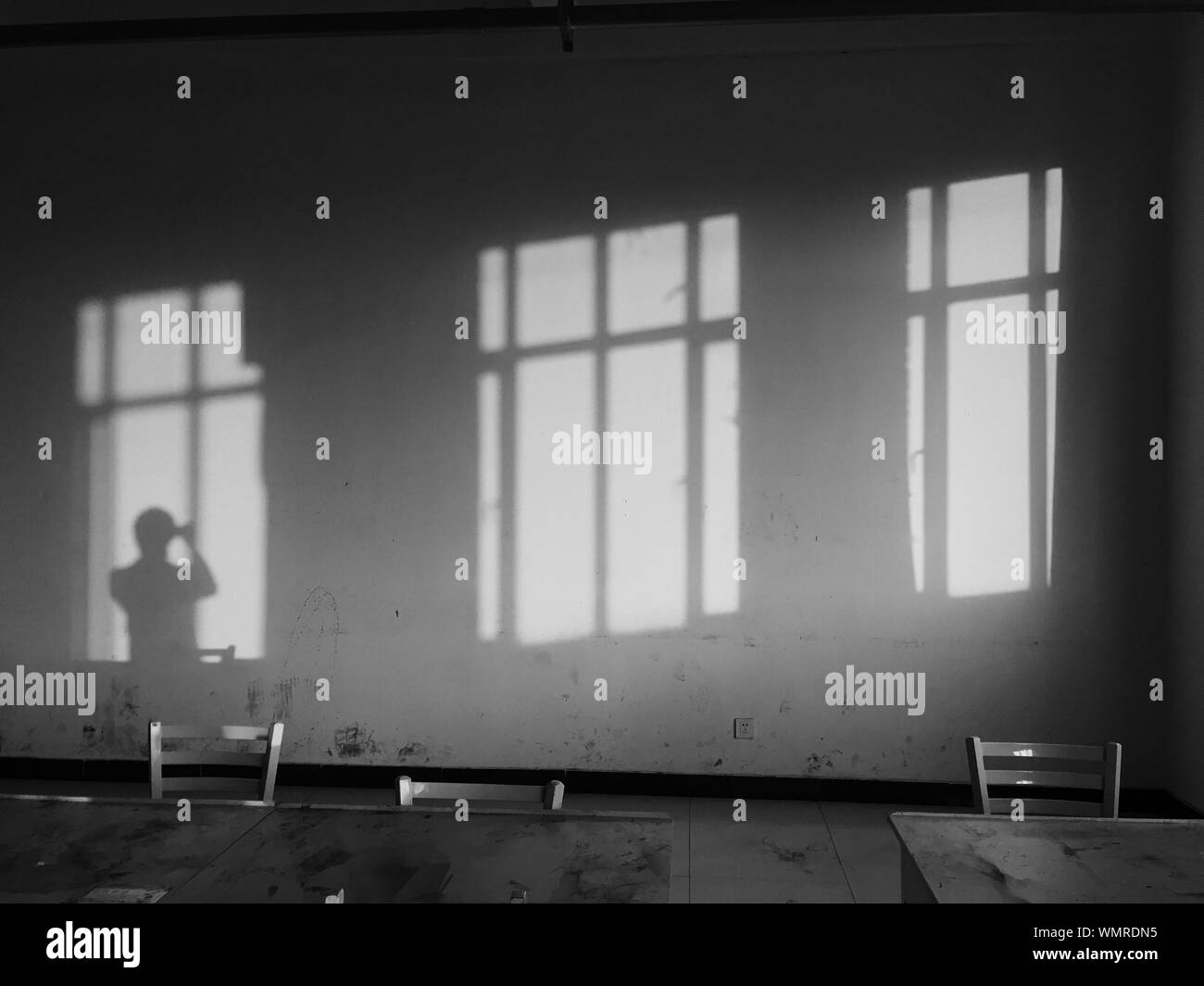 Falling through window Black and White Stock Photos & Images - Alamy