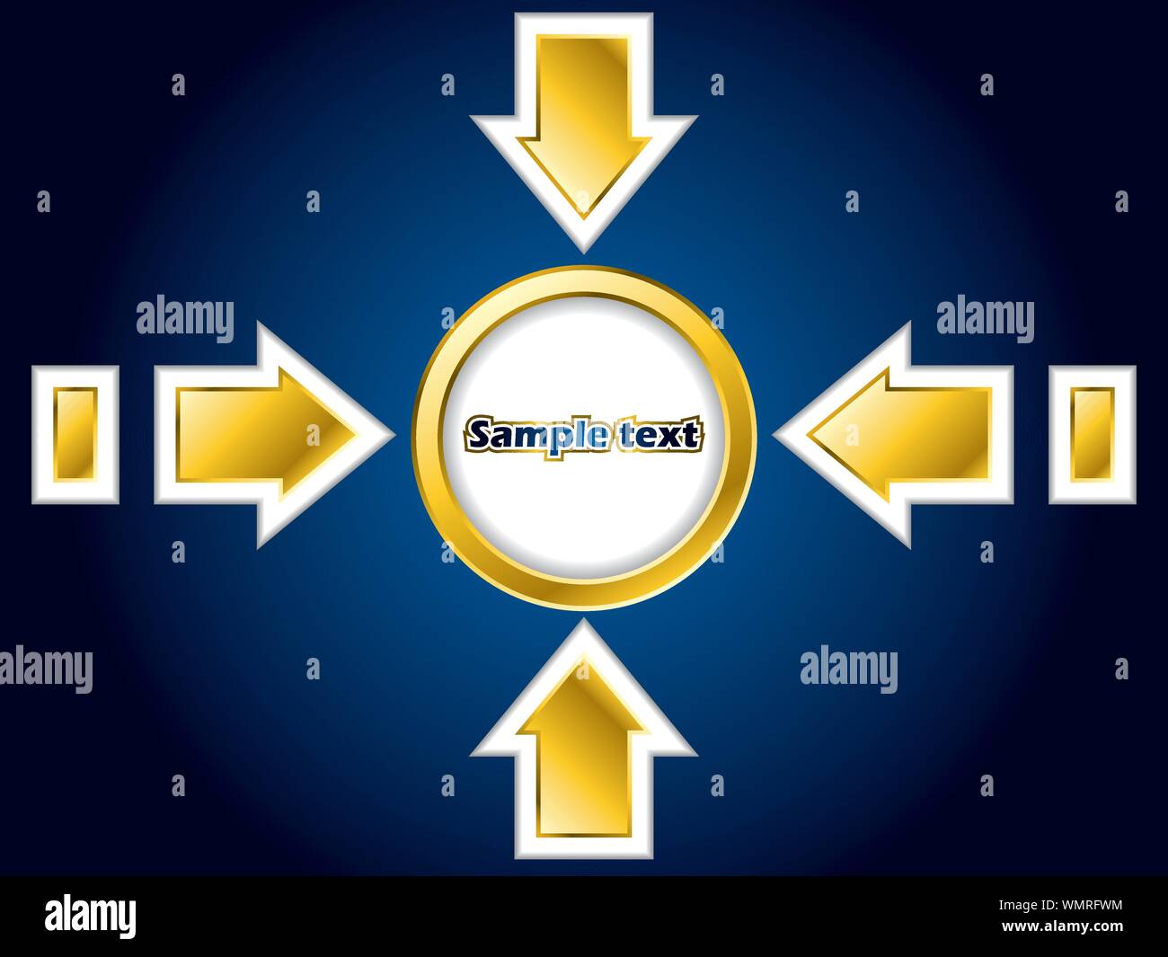 Golden arrows with golden ring Stock Vector Image & Art - Alamy