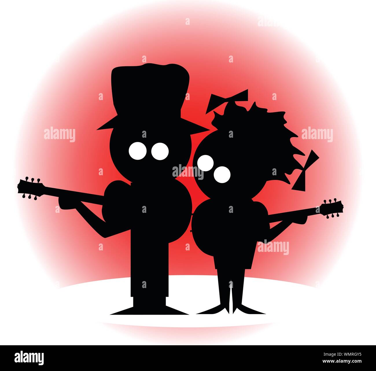 Singing duo guitar Stock Vector Images - Alamy