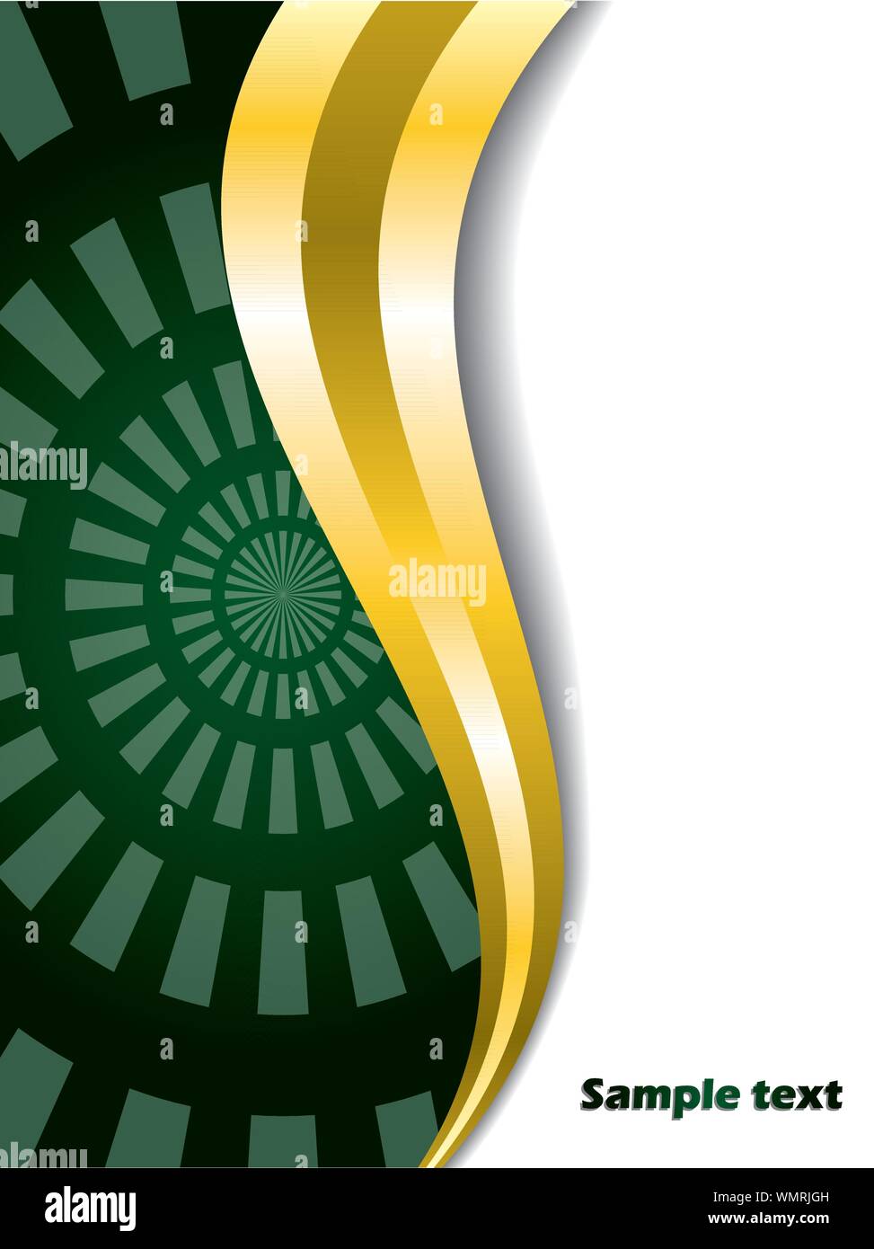 Green burst with gold wave Stock Vector Image & Art - Alamy