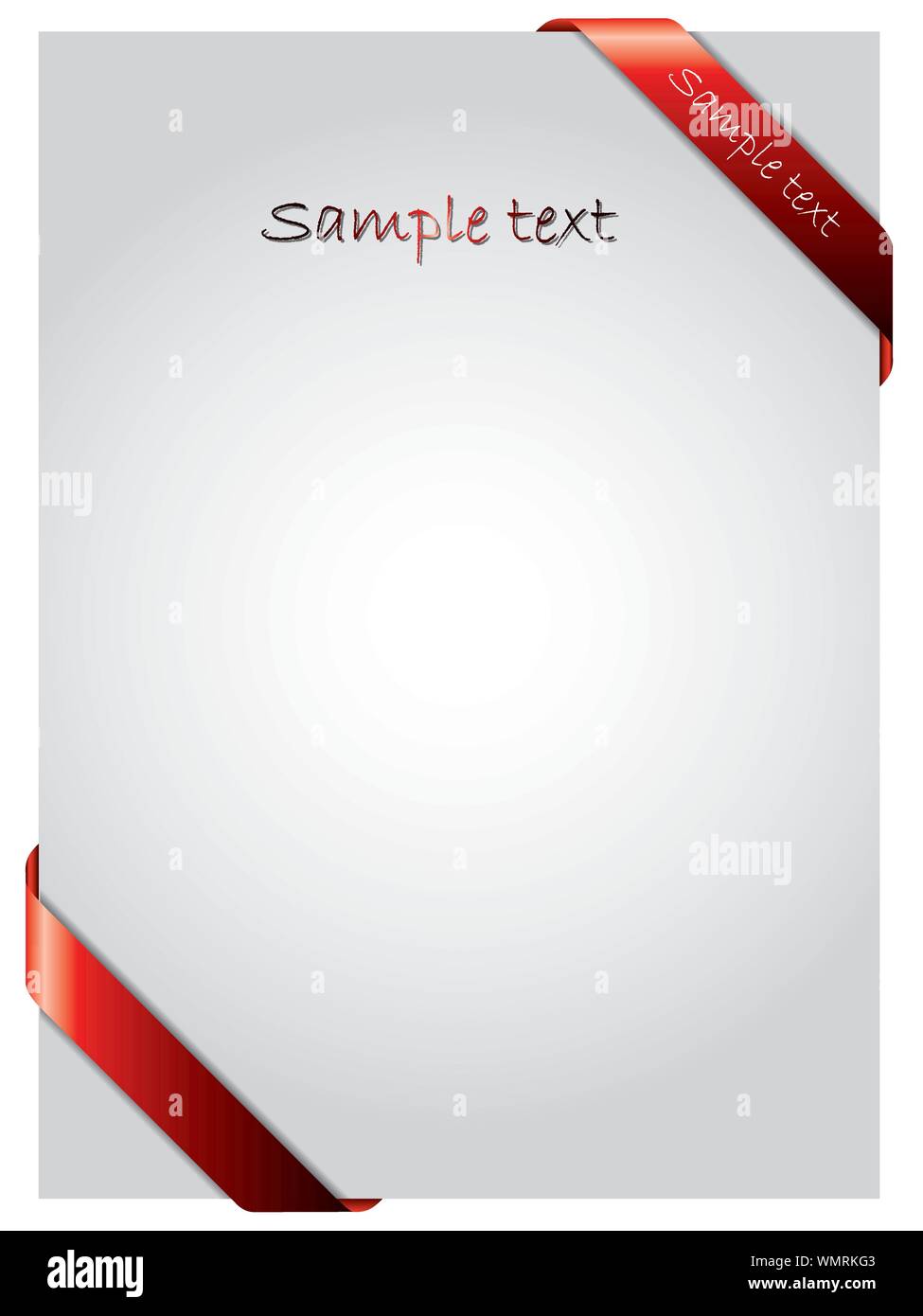 Gray paper with ribbon in corners 2 Stock Vector Image & Art - Alamy