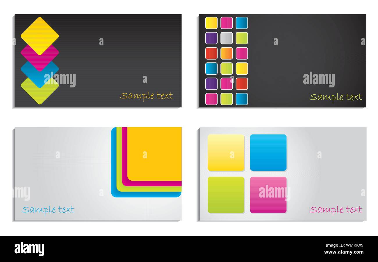 Simple design business card set Stock Vector Image & Art - Alamy