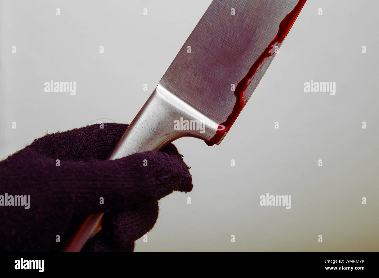 murder and crime scene concept - close up of criminal or murderer hand ...