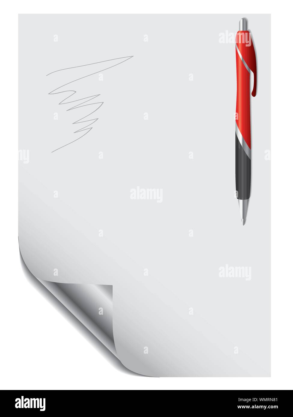 Red ballpen Stock Vector Images - Alamy