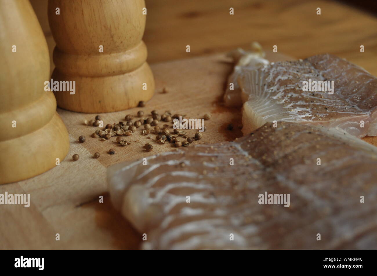 Fillet of fish. Dish, main dish. Fasting food seasoning Stock Photo - Alamy