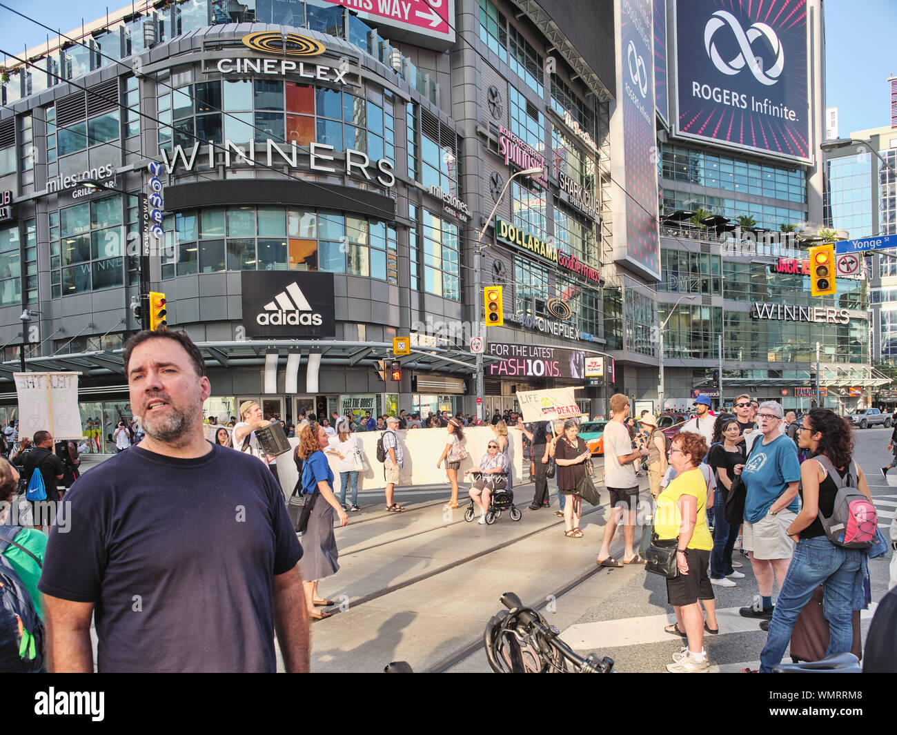 Environmental protest in Toronto Stock Photo - Alamy