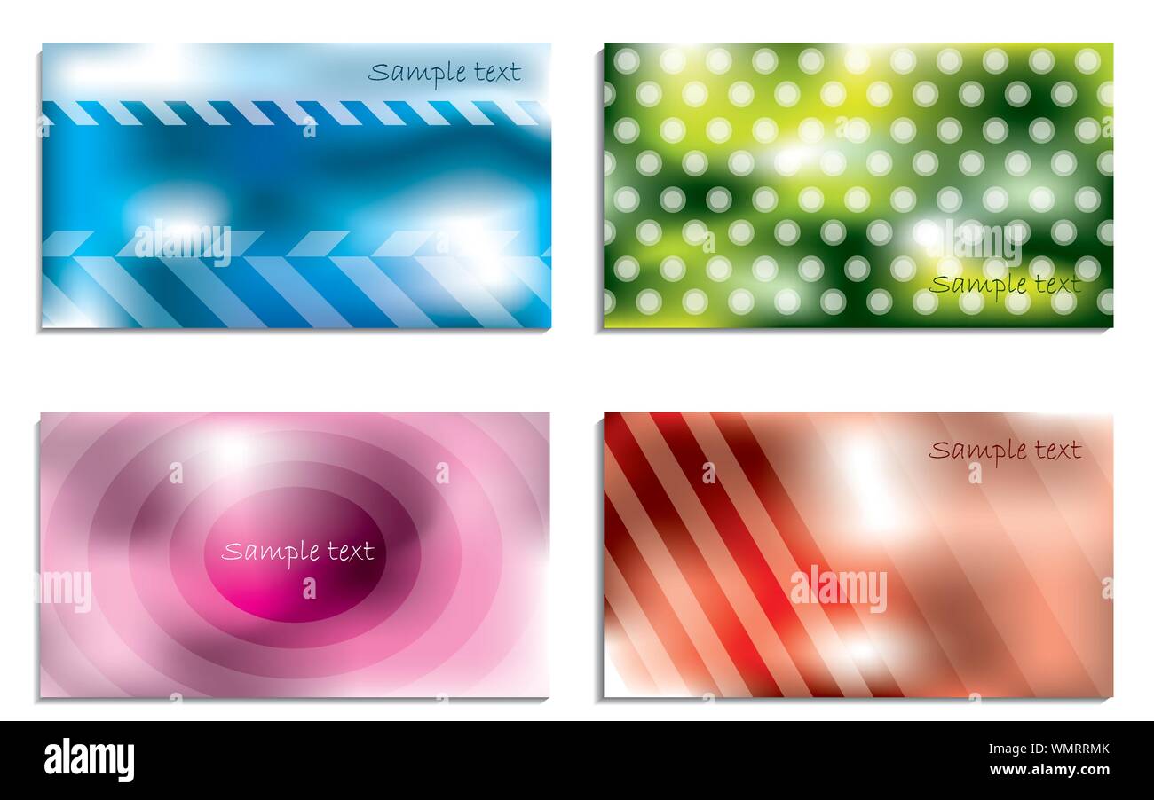 Colorful business card design set Stock Vector Image & Art - Alamy
