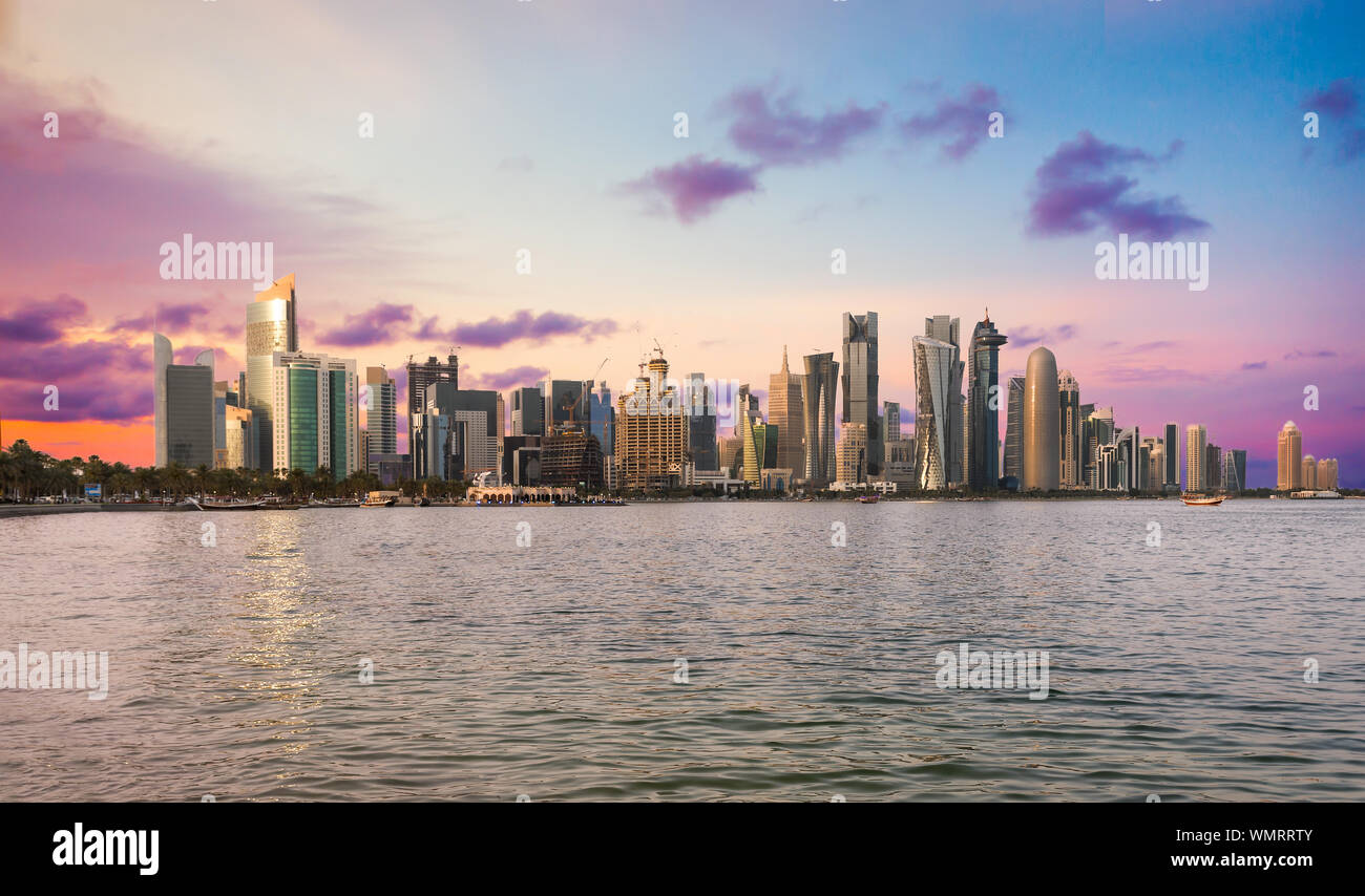 Doha cityscape hi-res stock photography and images - Alamy