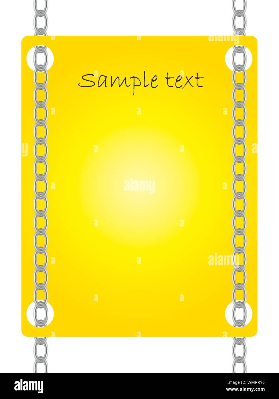 Card hanging on two chains Stock Vector Image & Art - Alamy