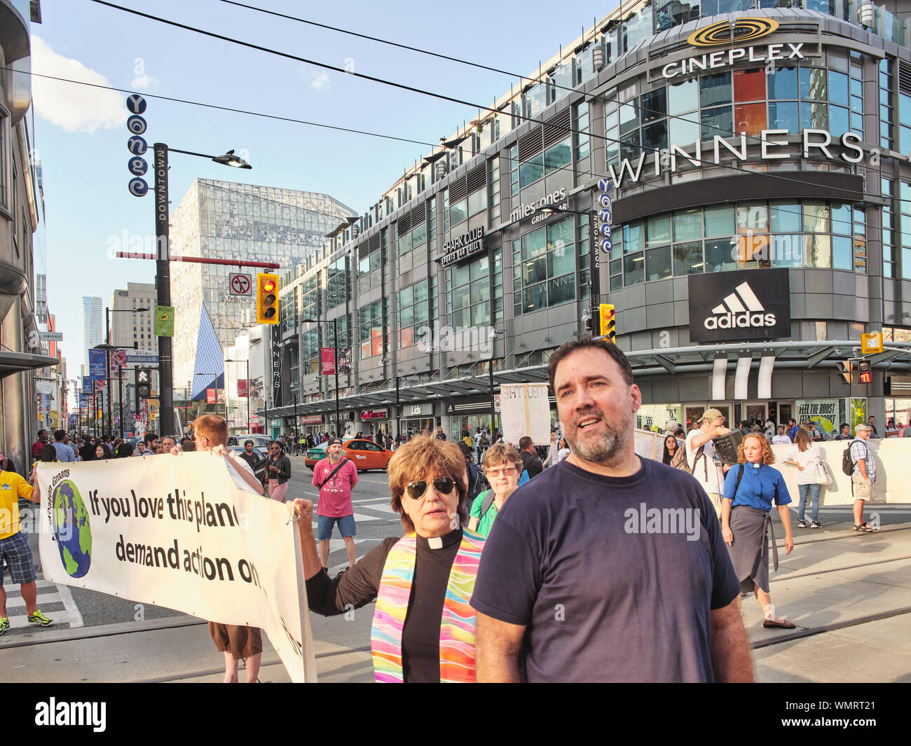Environmental protest in Toronto Stock Photo - Alamy