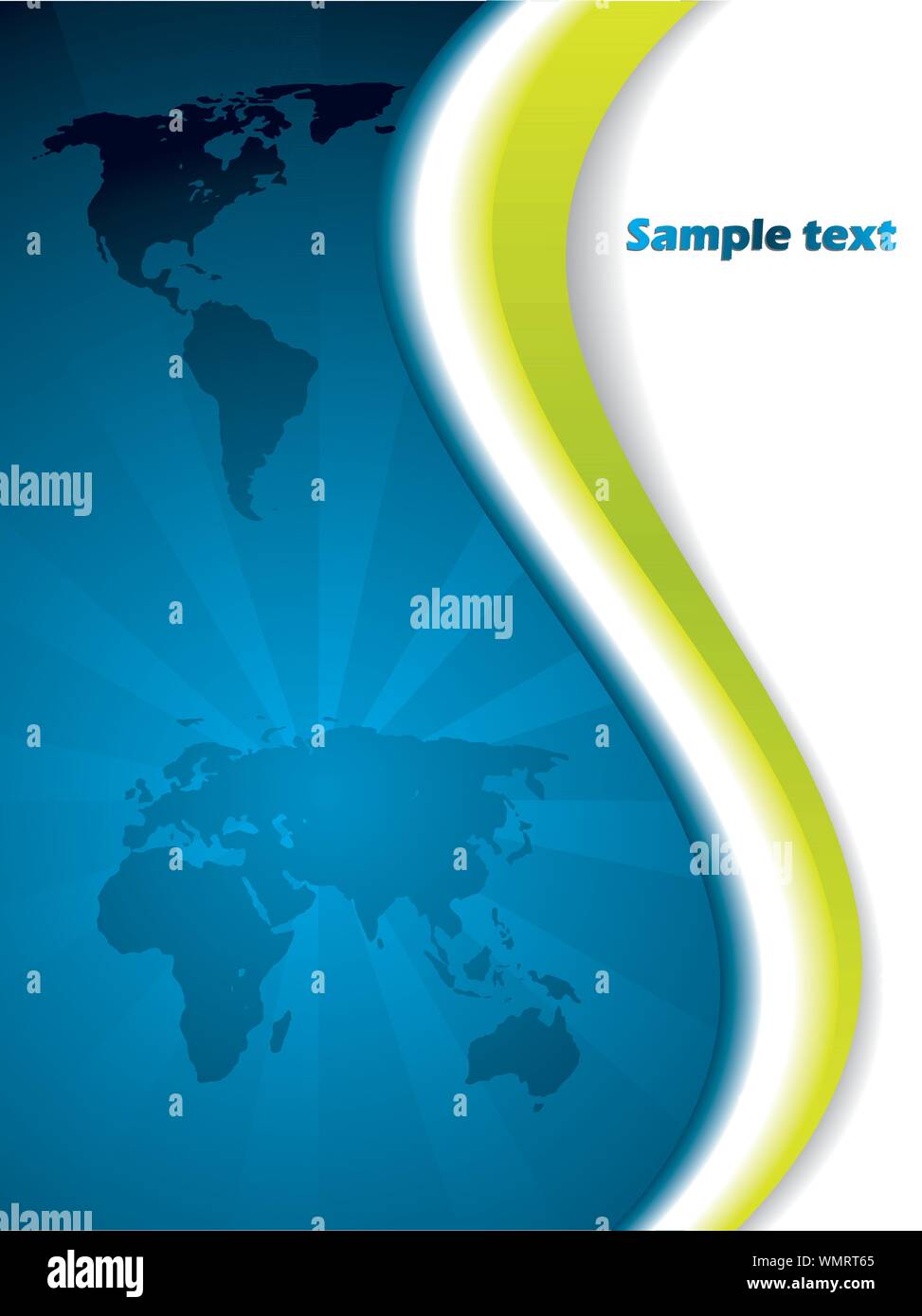 Backdrop with map and green wave Stock Vector Image & Art - Alamy
