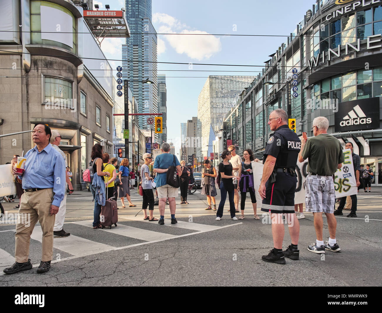 Environmental protest in Toronto Stock Photo - Alamy