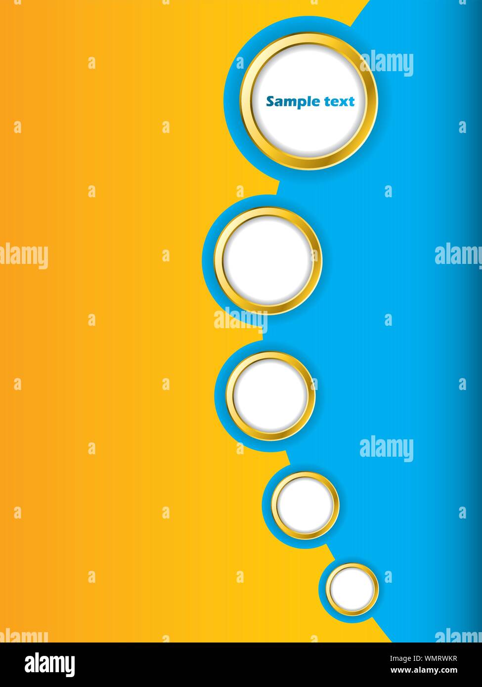 Blue and orange brochure design Stock Vector Image & Art - Alamy