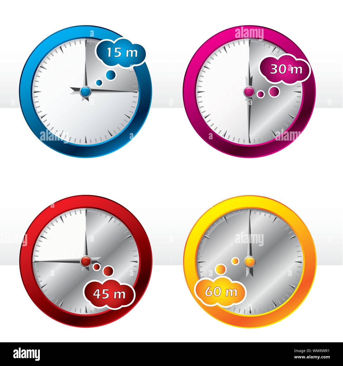 Set of timers Stock Vector Images - Alamy