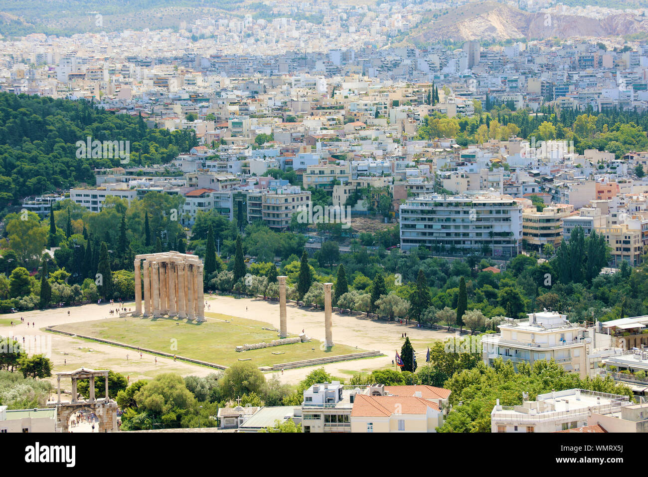 Athens cityscape from the Acropolis, Greece Stock Photo - Alamy