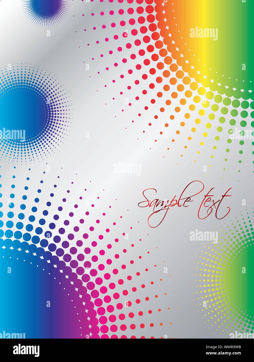 Halftone design with rainbow background Stock Vector Image & Art - Alamy