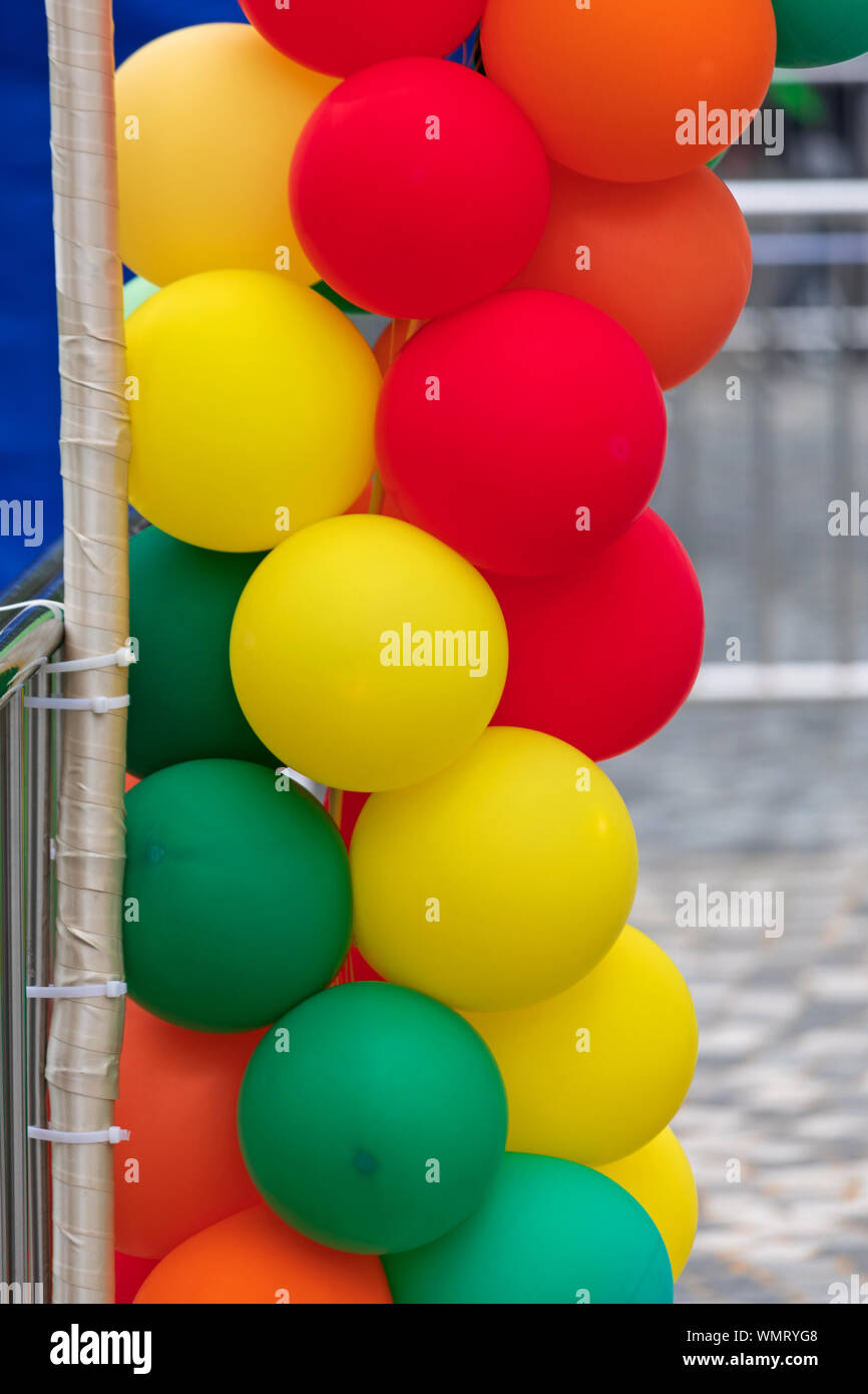 Colourful Latex Balloons Party Decoration Stock Photo - Alamy
