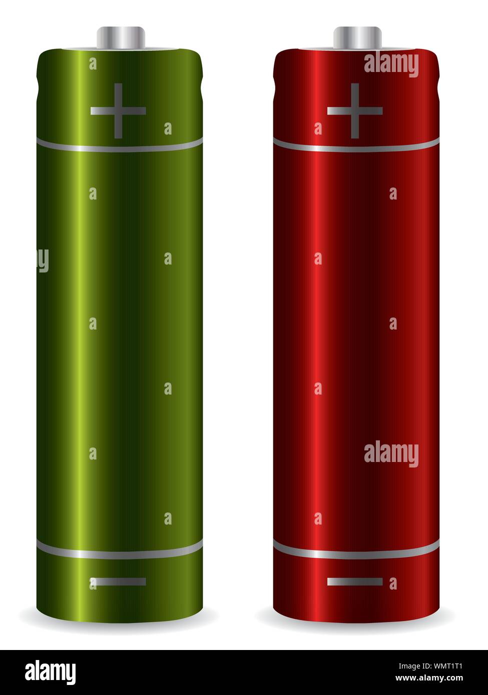 Two batteries Stock Vector Images - Alamy
