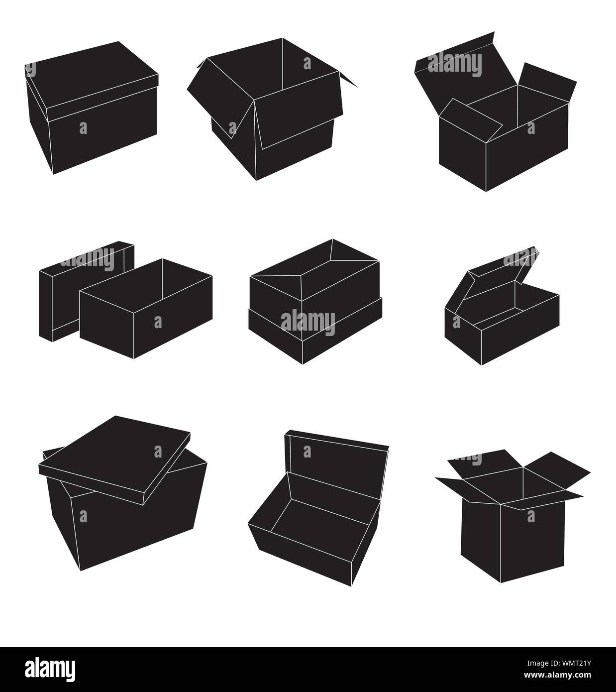 Collection of letter boxes Stock Vector Images - Alamy