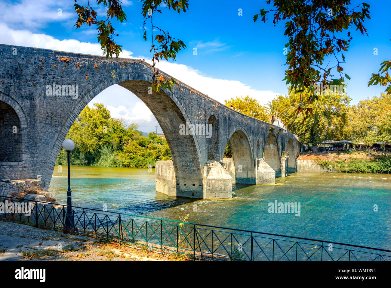 The Bridge of Arta is an old arched stone bridge that crosses the ...