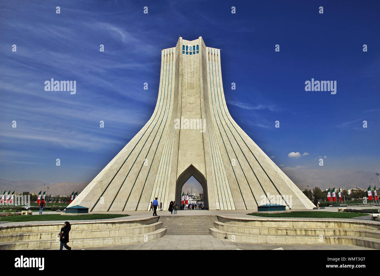 Monument in Tehran city of Iran Stock Photo - Alamy
