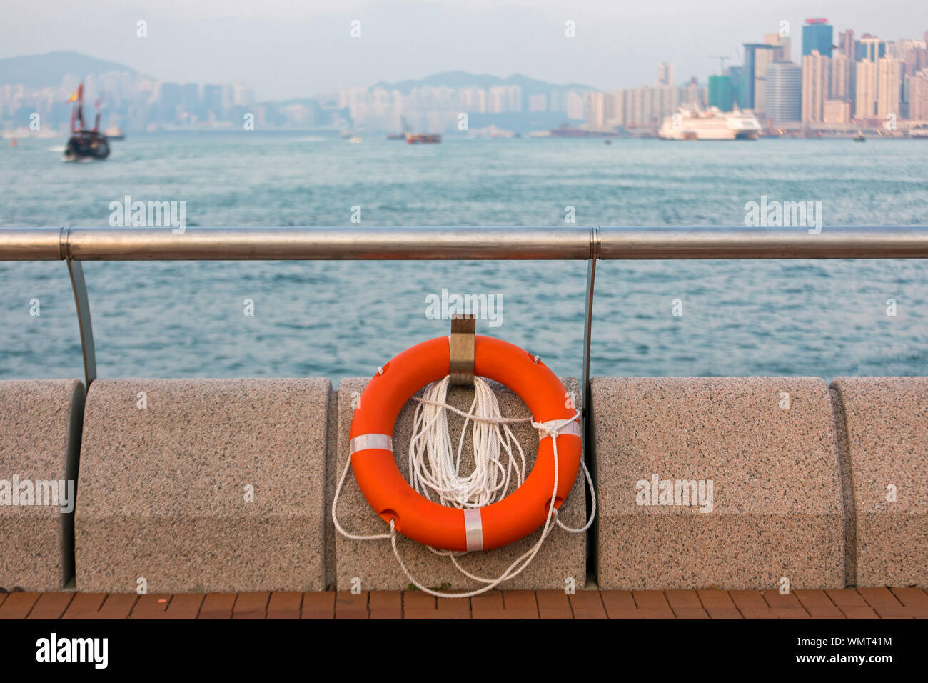 Ring Buoy Lifebuoy Floating Device in City Stock Photo - Alamy