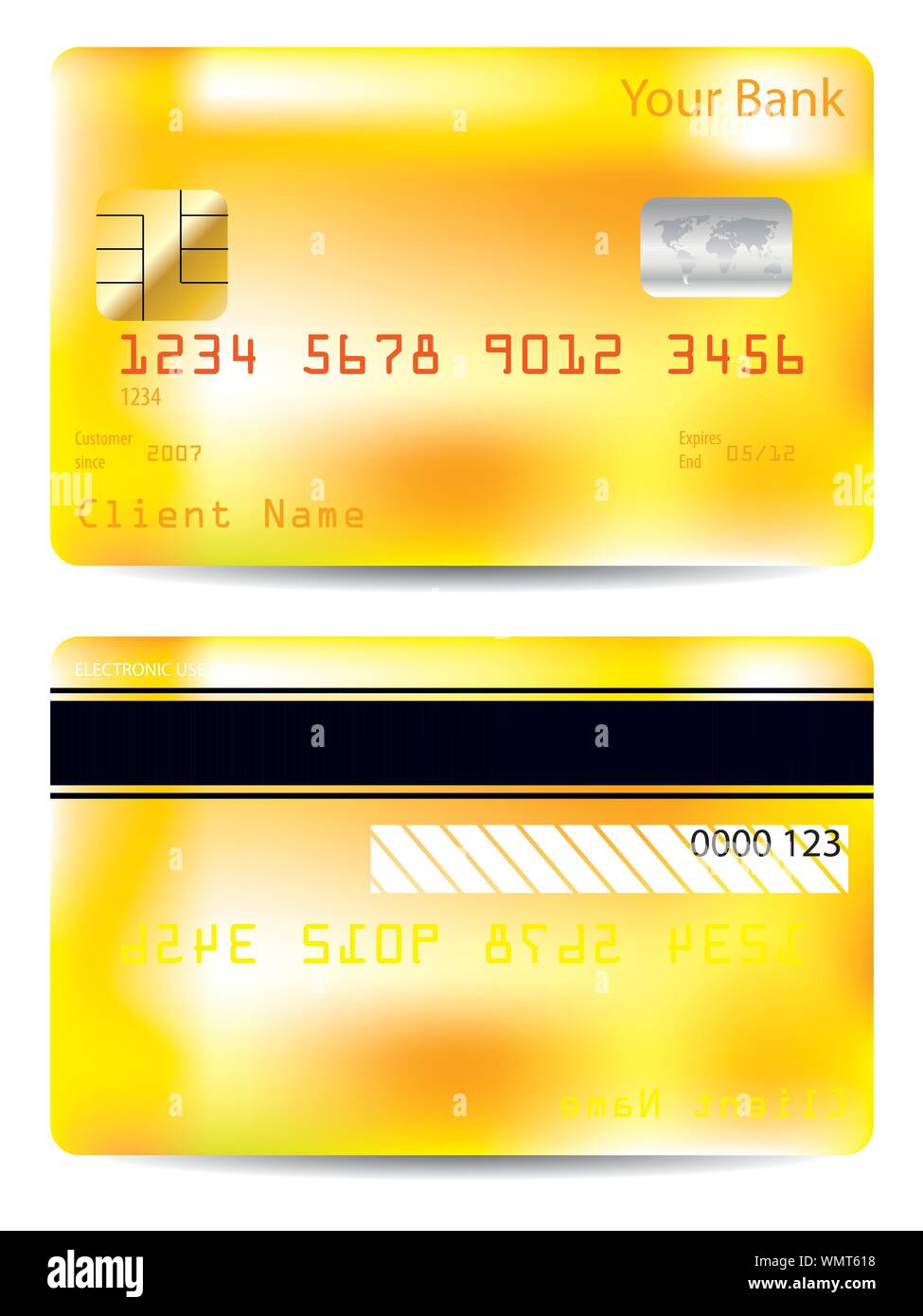 Cool yellow credit card design Stock Vector Image & Art - Alamy