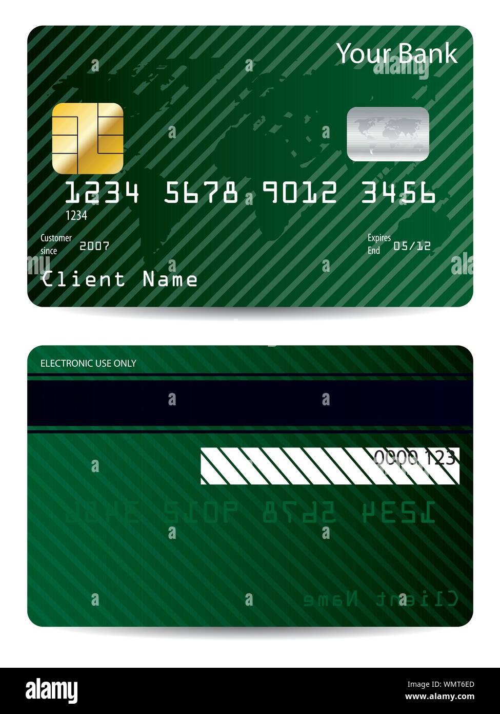 Striped world credit card design Stock Vector Image & Art - Alamy