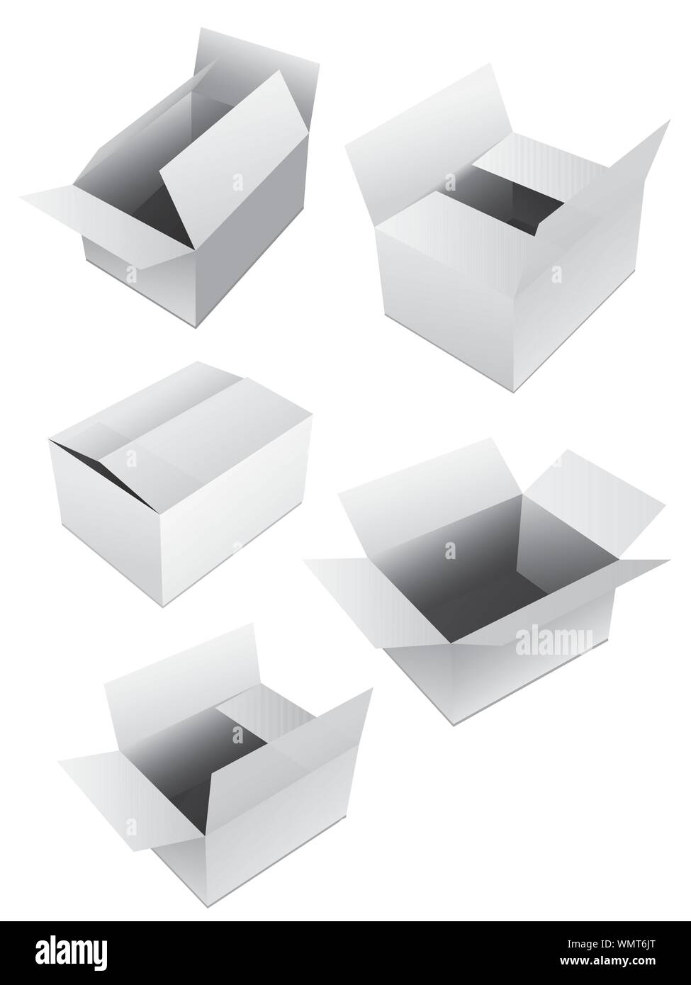 New set of vector boxes Stock Vector Image & Art - Alamy
