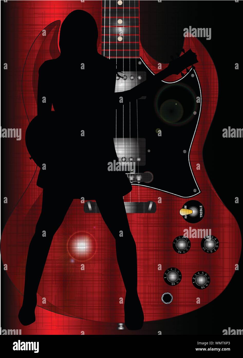Gibson guitar player Stock Vector Images - Alamy