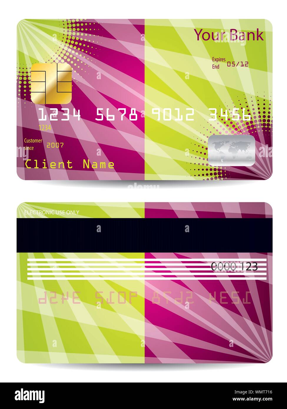 Color credit card with abstract design Stock Vector Image & Art - Alamy