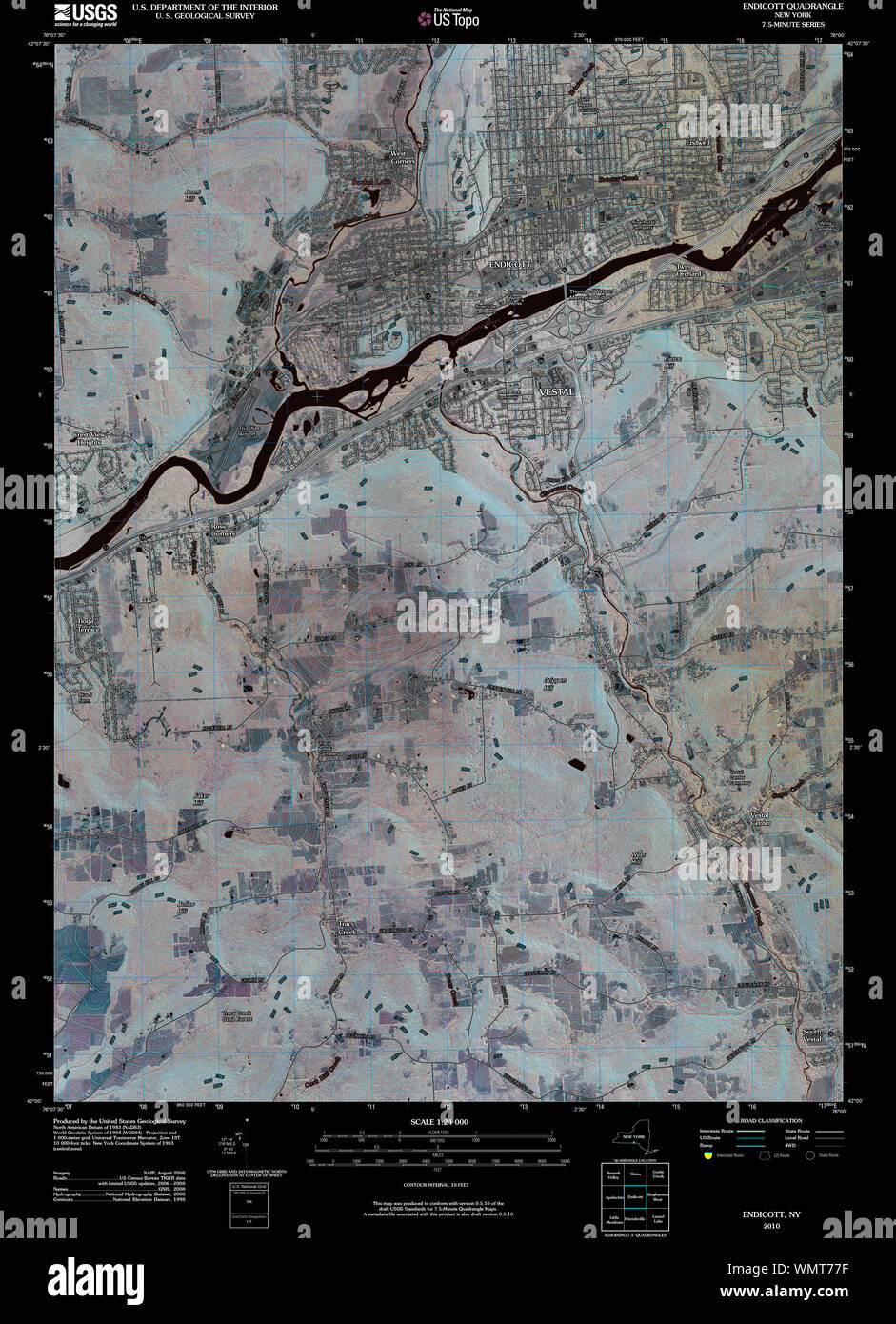 Endicott map hi-res stock photography and images - Alamy