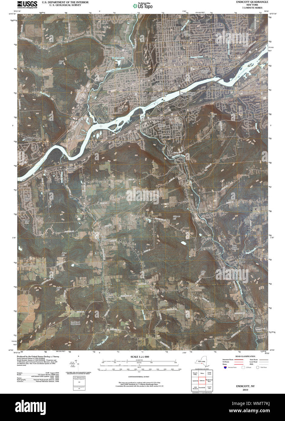 Endicott map hi-res stock photography and images - Alamy