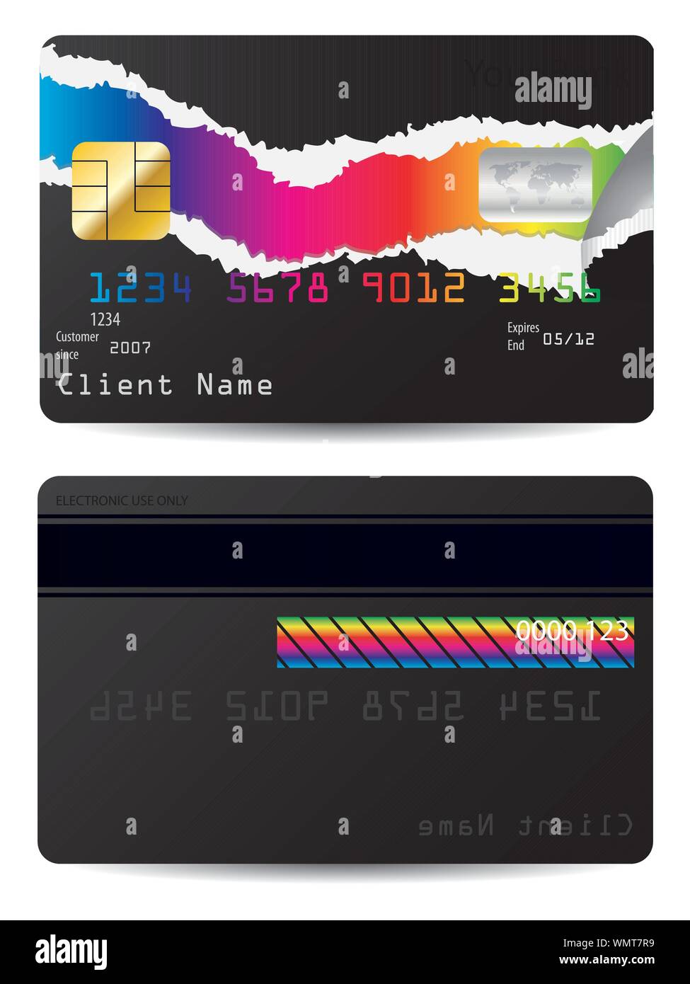 Torn credit card design sample Stock Vector Image & Art - Alamy