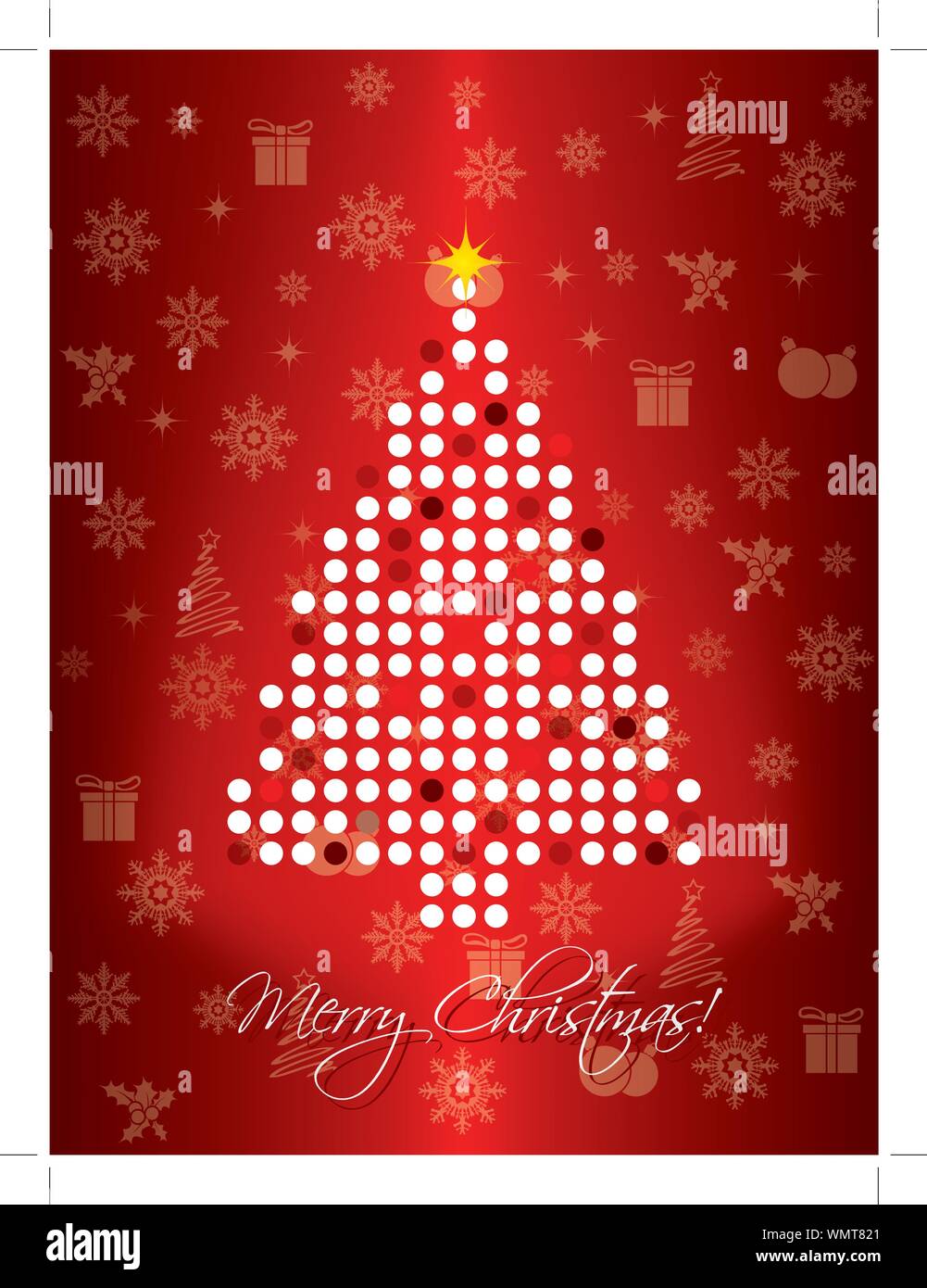 Red dotted christmas card design Stock Vector Image & Art - Alamy