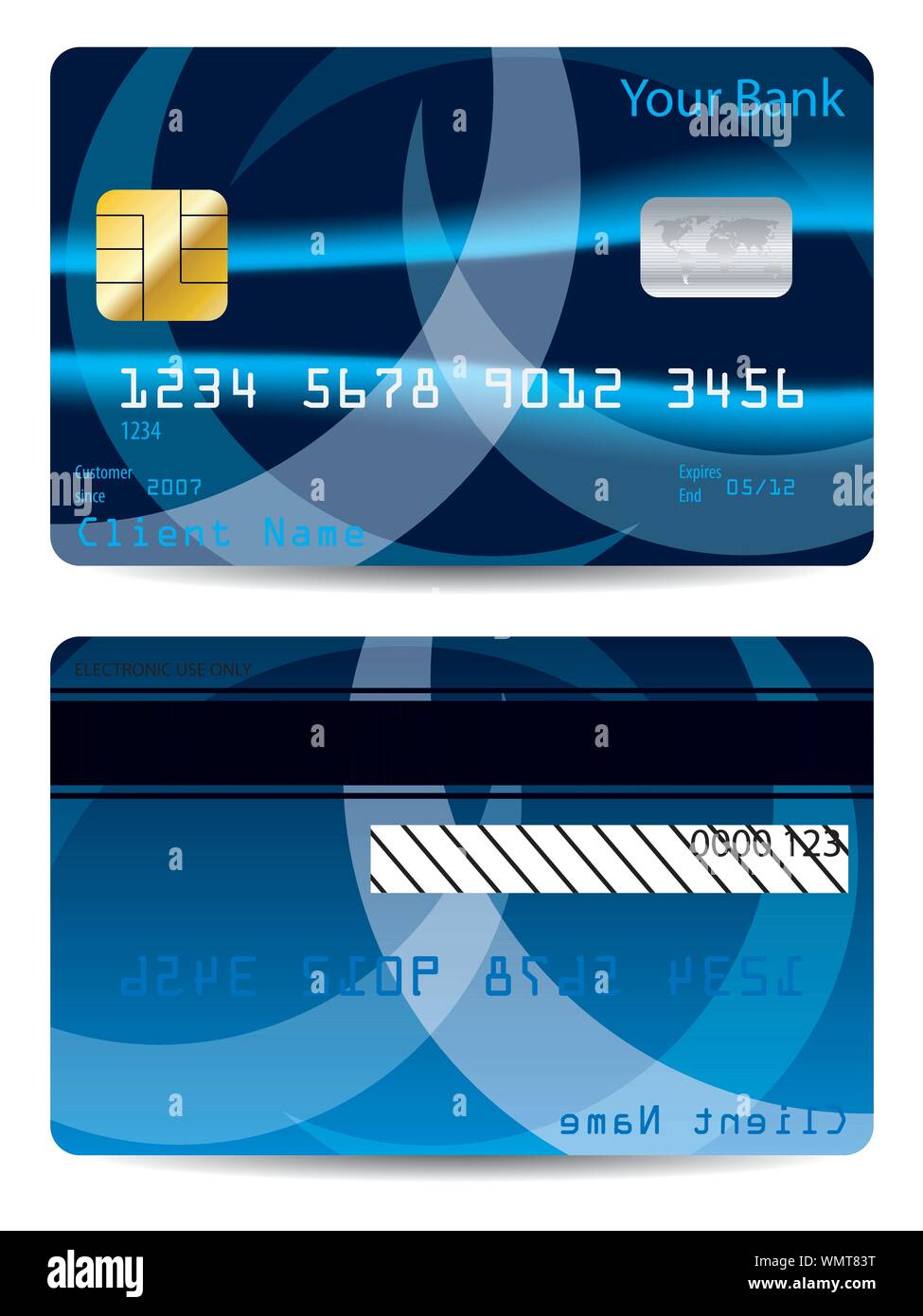 Abstract blue credit card Stock Vector Image & Art - Alamy