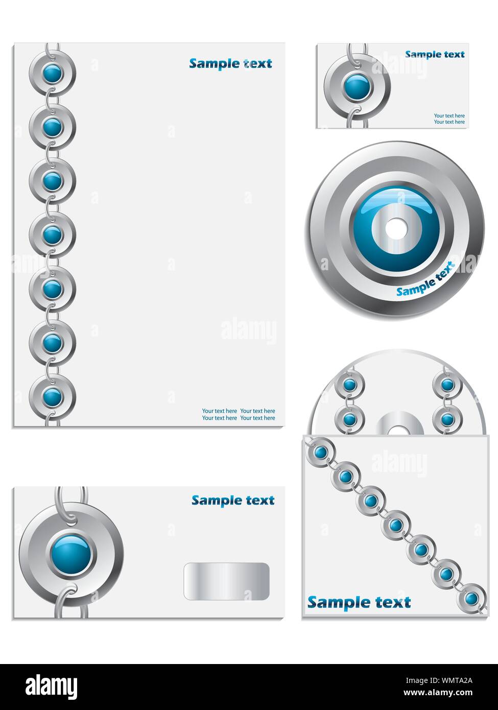 Blue textured company vector set 2 Stock Vector Image & Art - Alamy