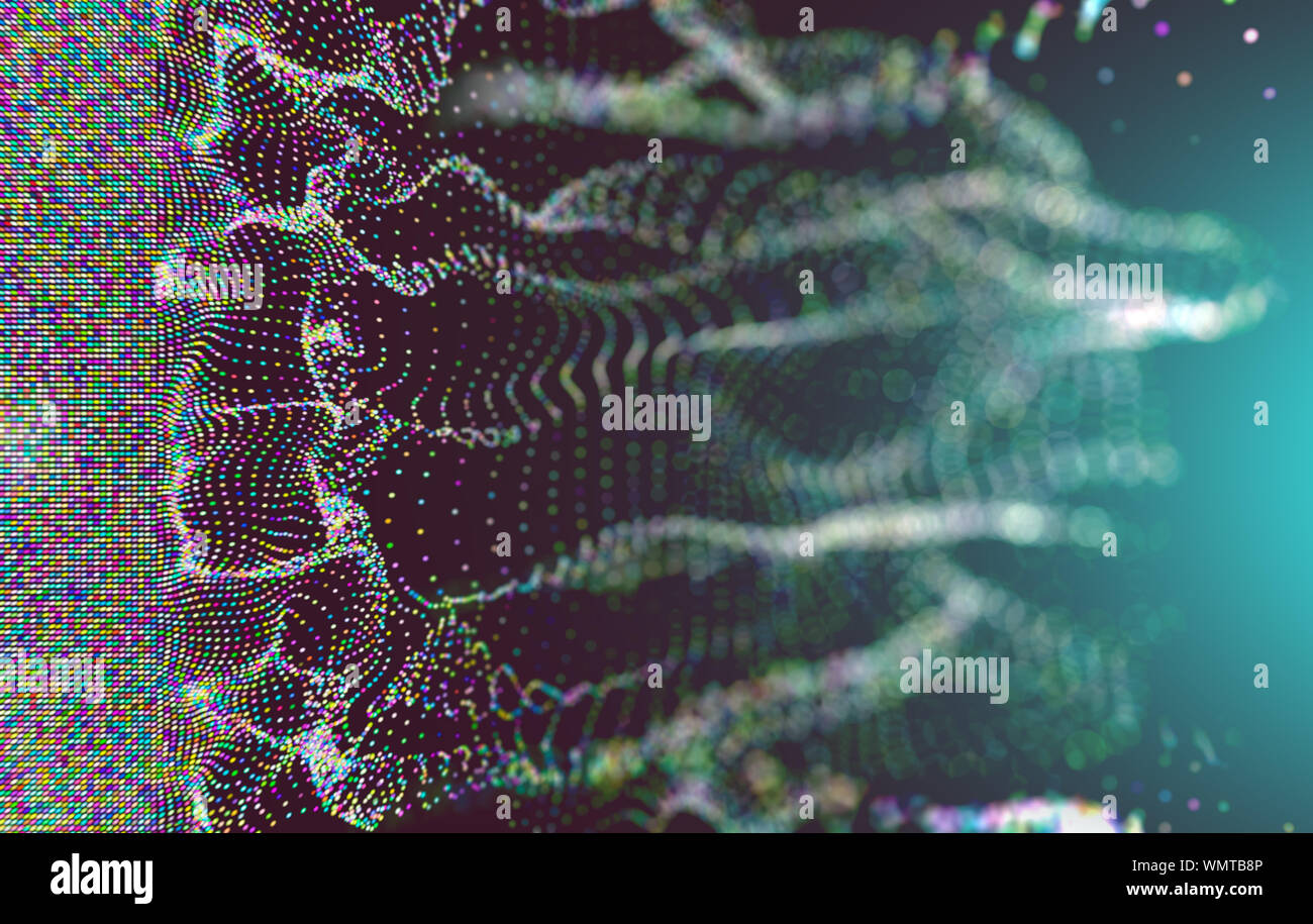 Network And Data Net System Abstract Backgroundstructure And Connection3d Illustration